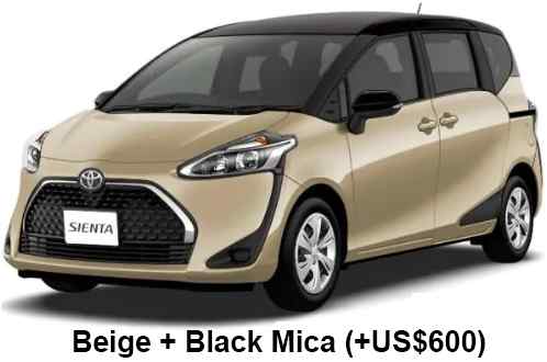 Toyota Sienta Color: Beige Two Tone
